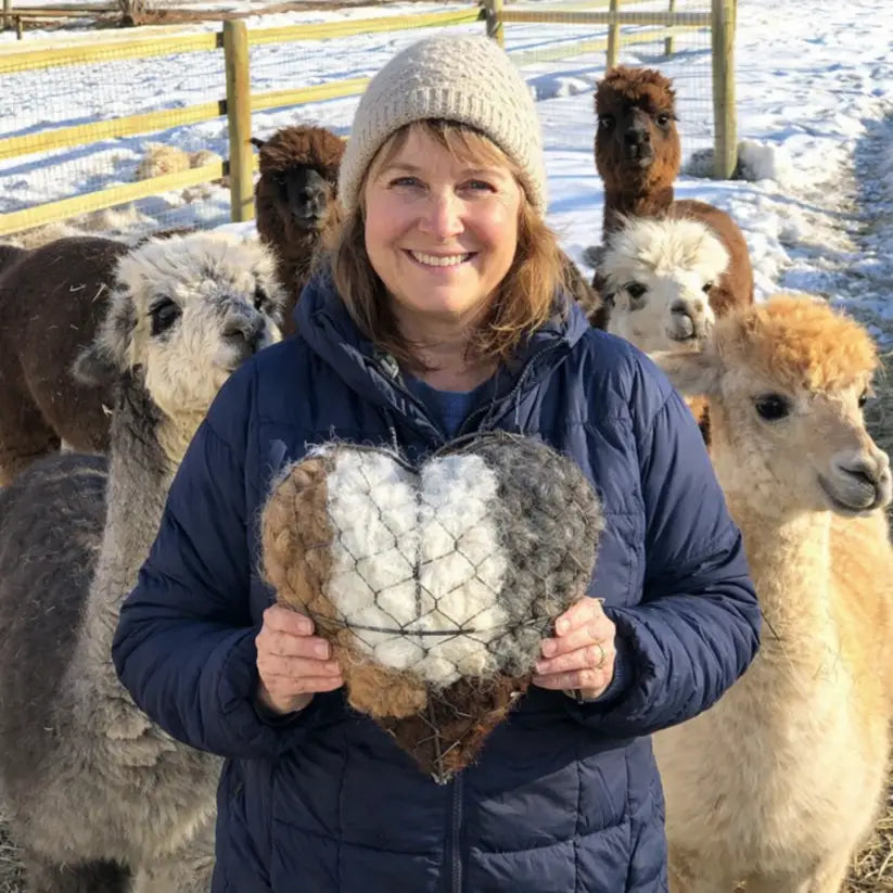 Handmade Alpaca Bird Nesting Heart – Magnite